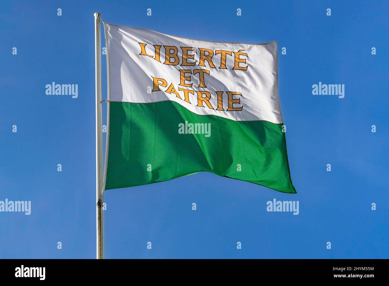 Flag Canton Vaud Stock Photo - Alamy