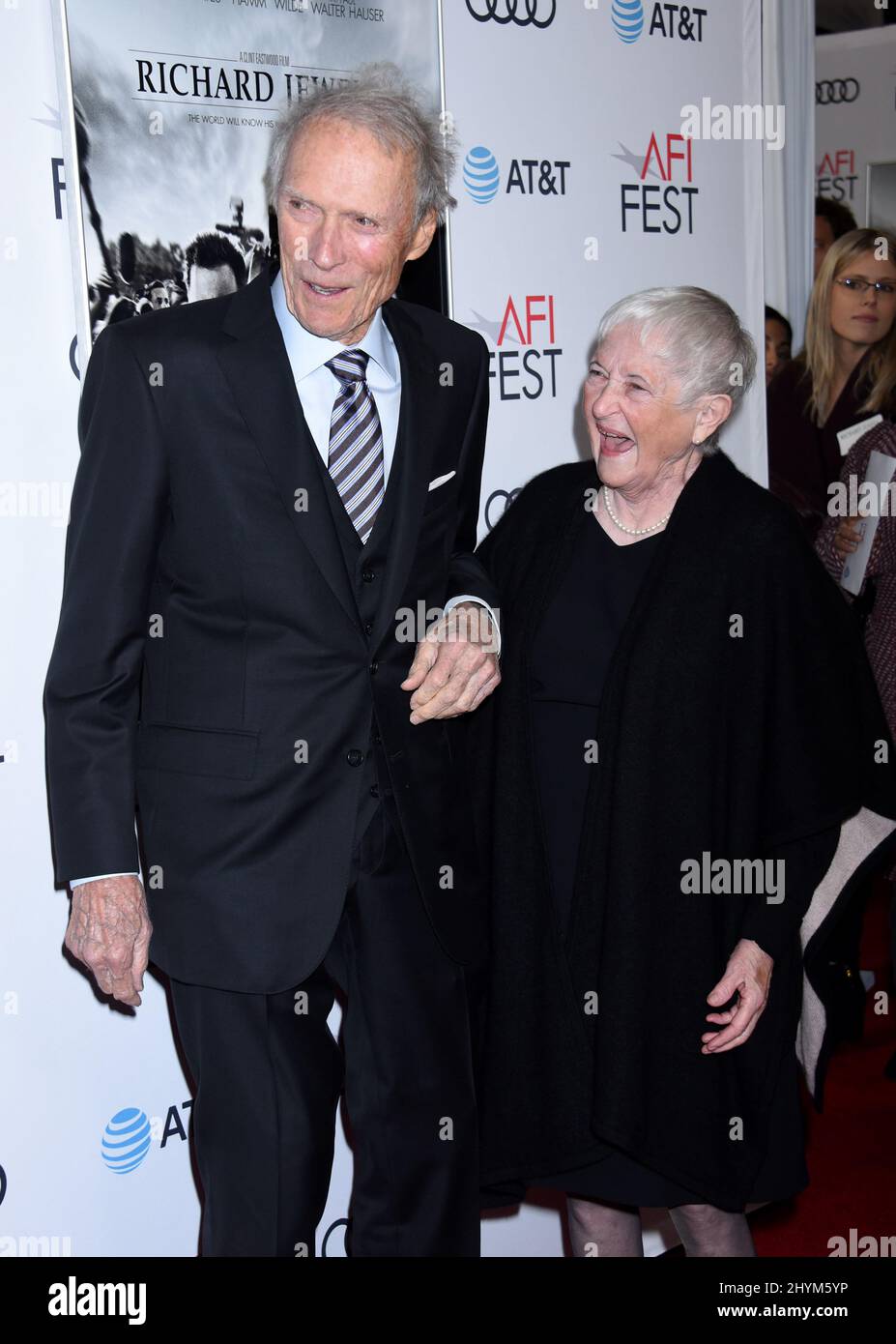 Clint Eastwood and Bobi Jewell attending the World Premiere of Richard ...