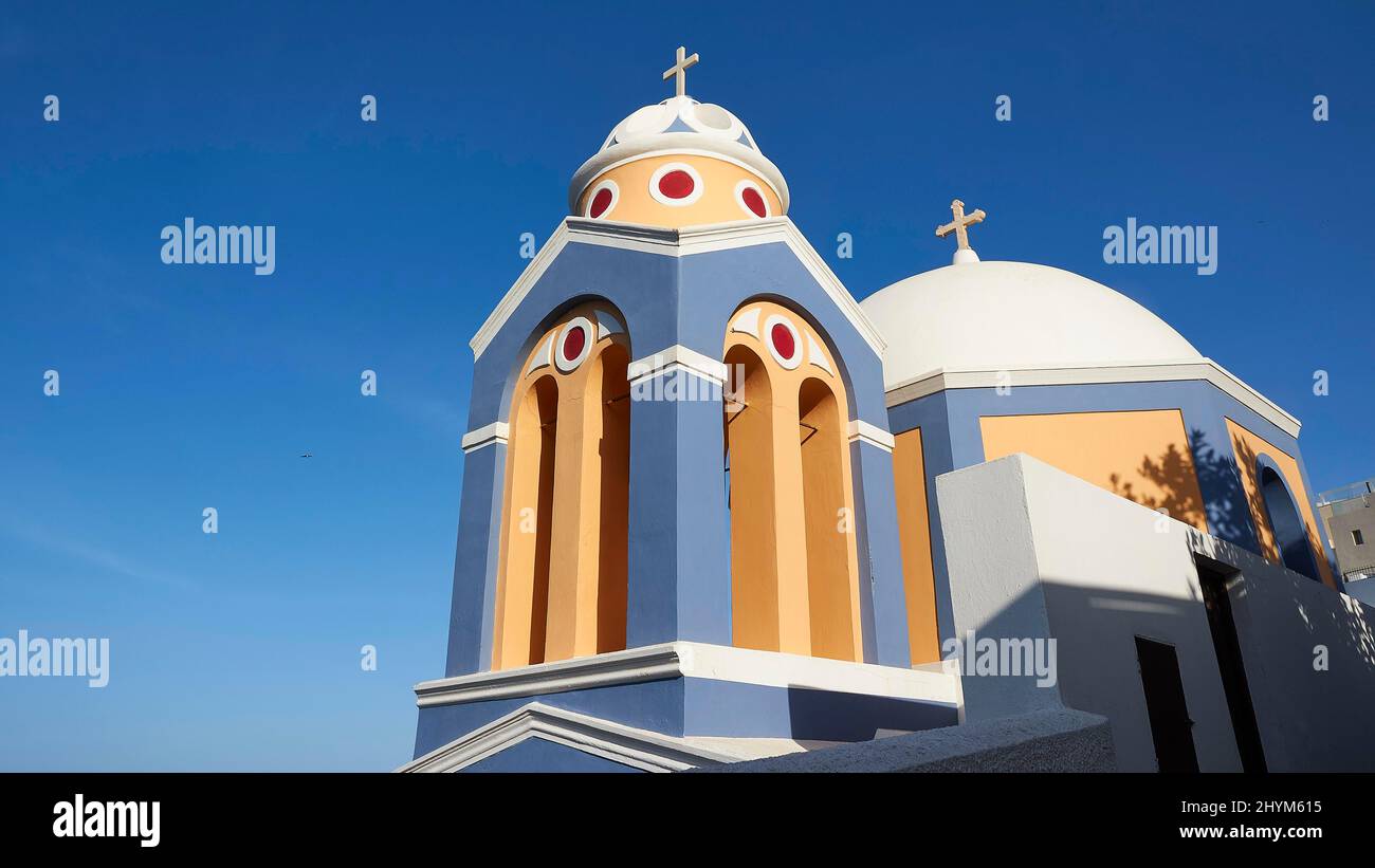 Morning light, bell tower and dome of St John the Baptist Catholic ...