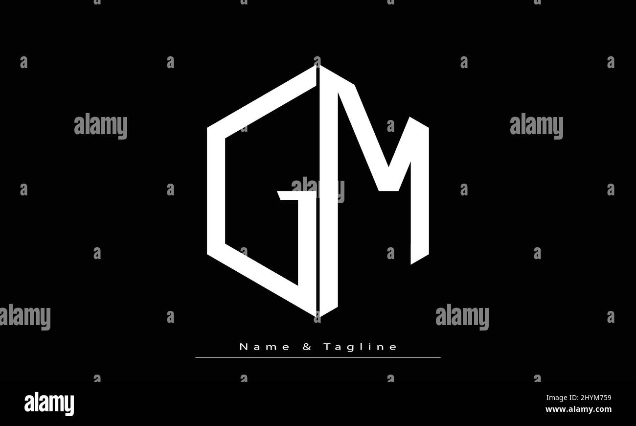 Alphabet letters Initials Monogram logo GM , MG Stock Vector Image ...