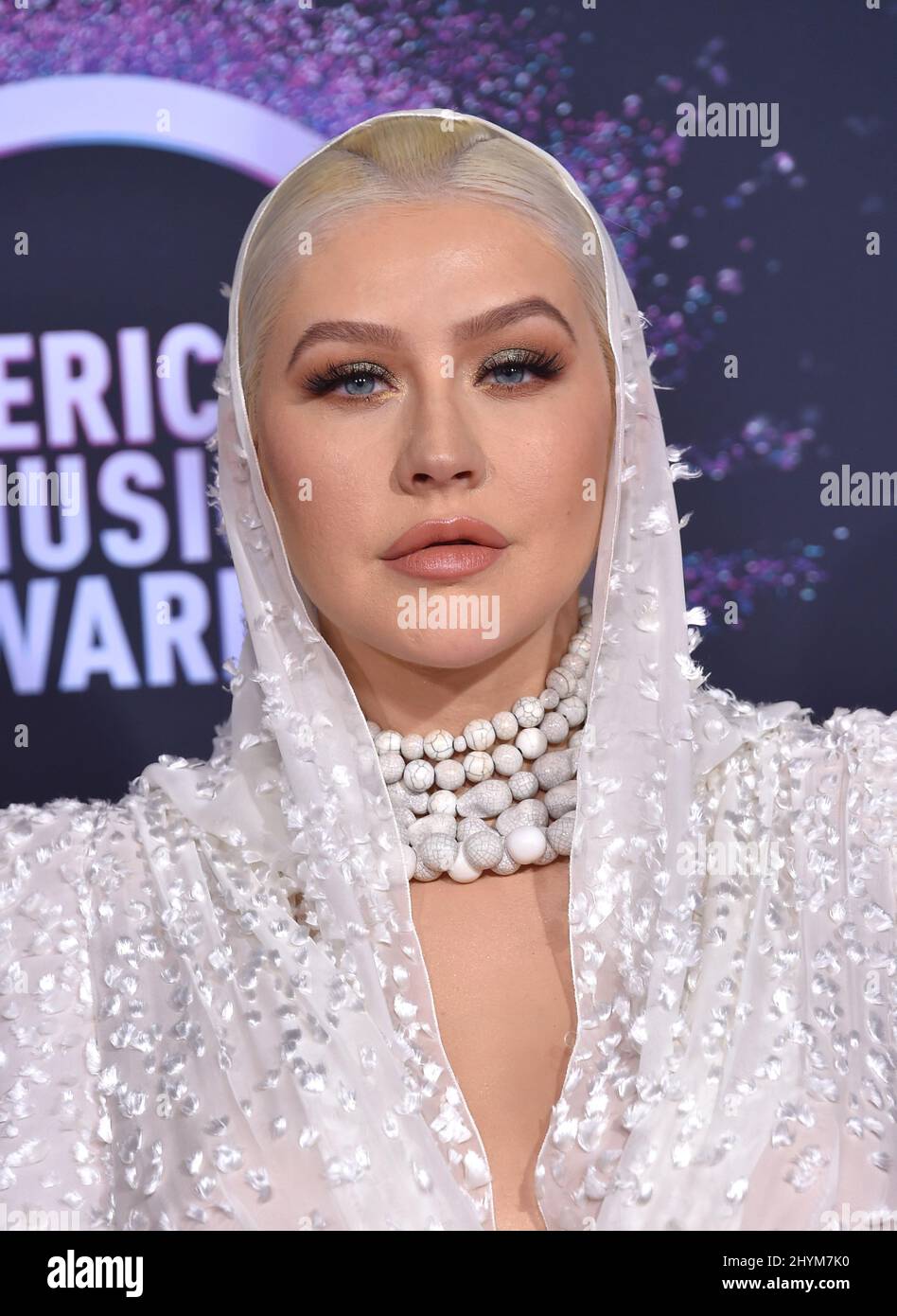 Christina Aguilera attending the 2019 American Music Awards held at the ...