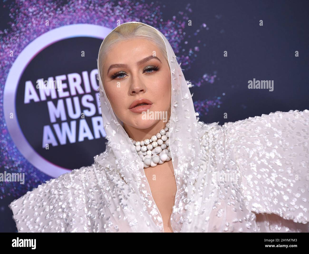 Christina Aguilera attending the 2019 American Music Awards held at the ...
