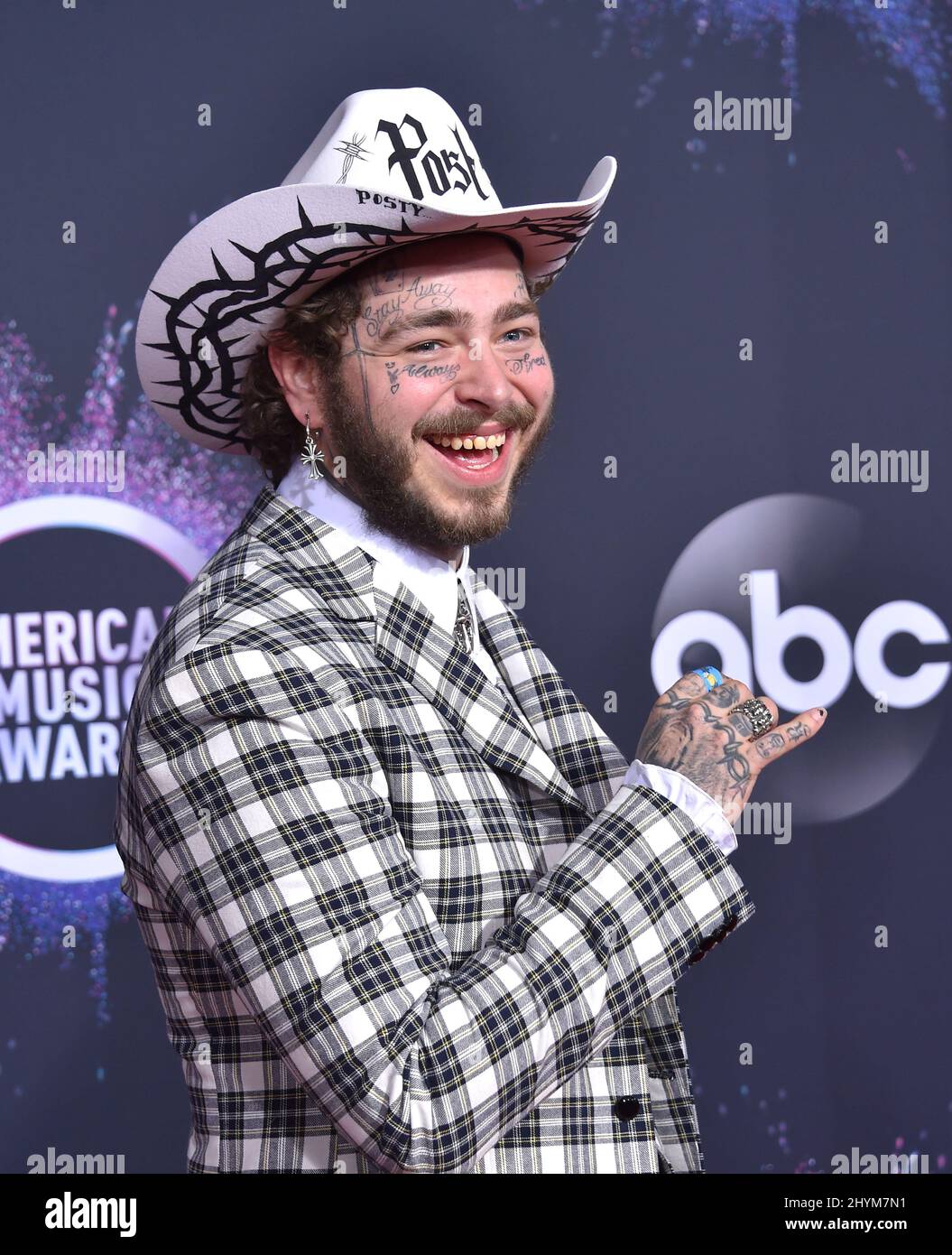 Post Malone attending the 2019 American Music Awards held at the ...