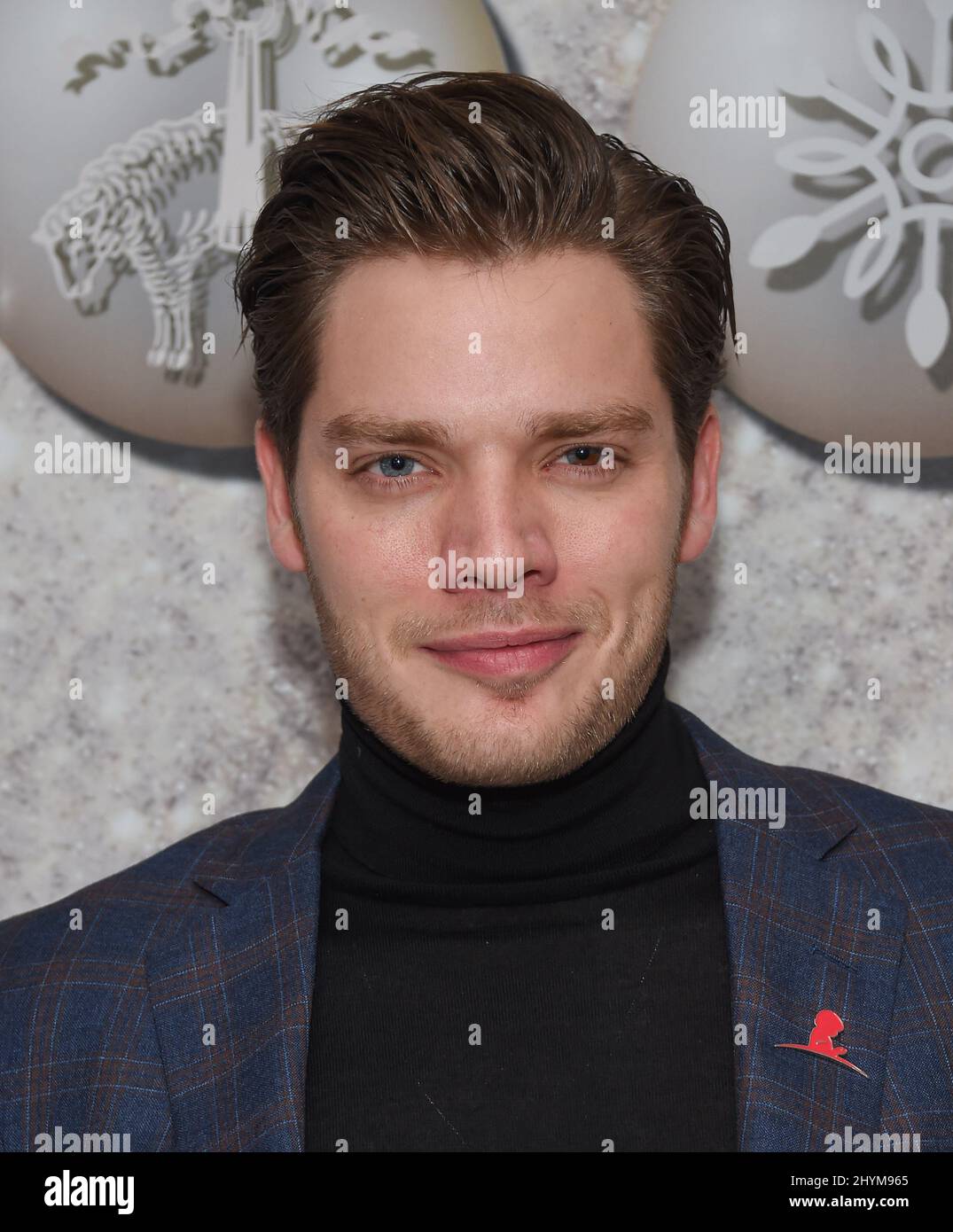 Dominic Sherwood arriving to the Brooks Brothers Holiday Celebration ...