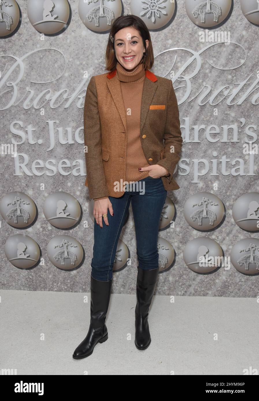 Caitlin McGee arriving to the Brooks Brothers Holiday Celebration ...
