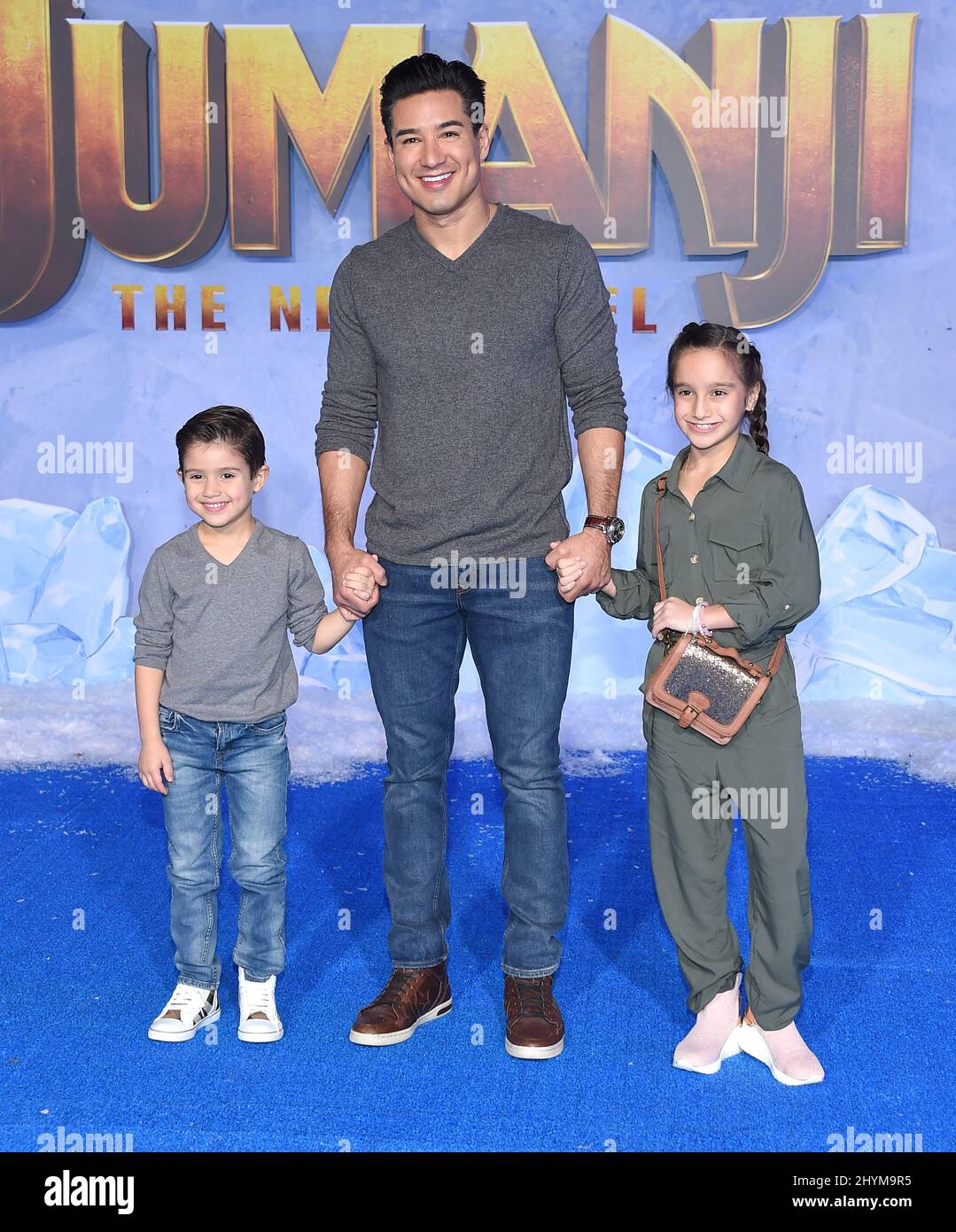 Mario Lopez, Dominic Lopez and Gia Francesca Lopez at the world ...