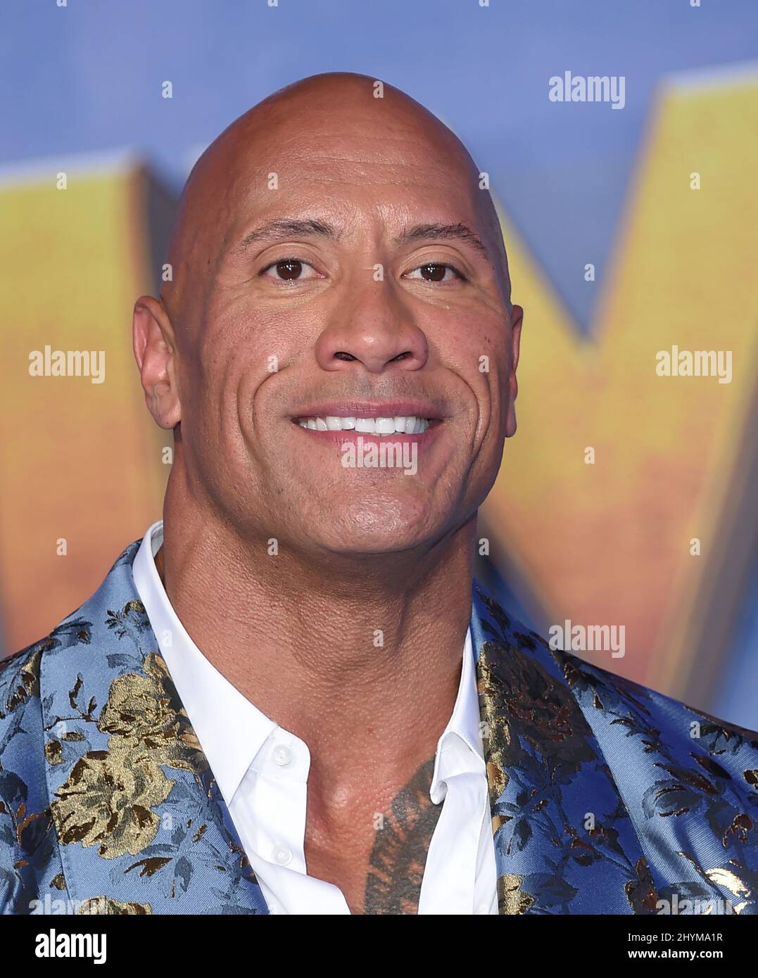 Dwayne Johnson at the world premiere of "Jumanji: The Next Level'" held ...