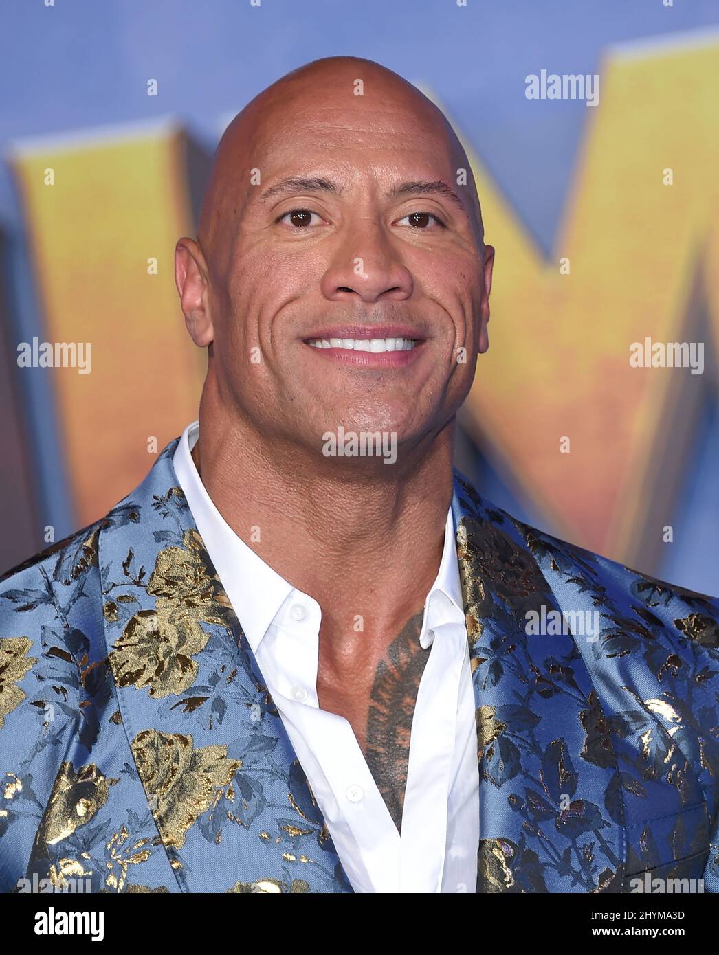 Dwayne Johnson at the world premiere of "Jumanji: The Next Level'" held ...