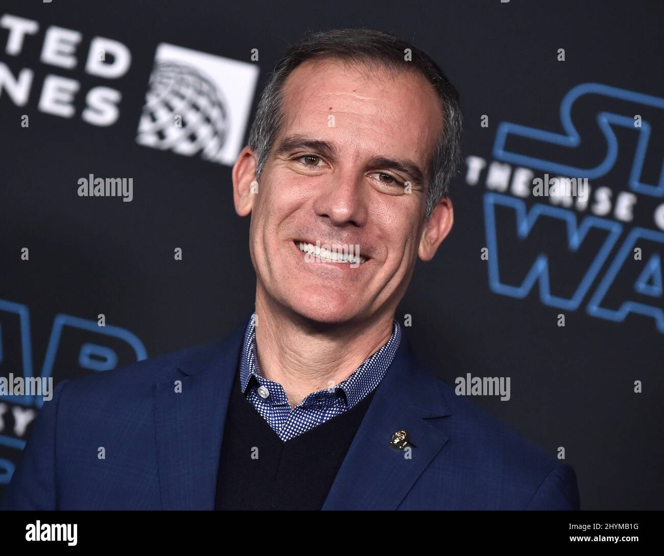 Eric Garcetti attending the World Premiere of Star Wars: The Rise of ...