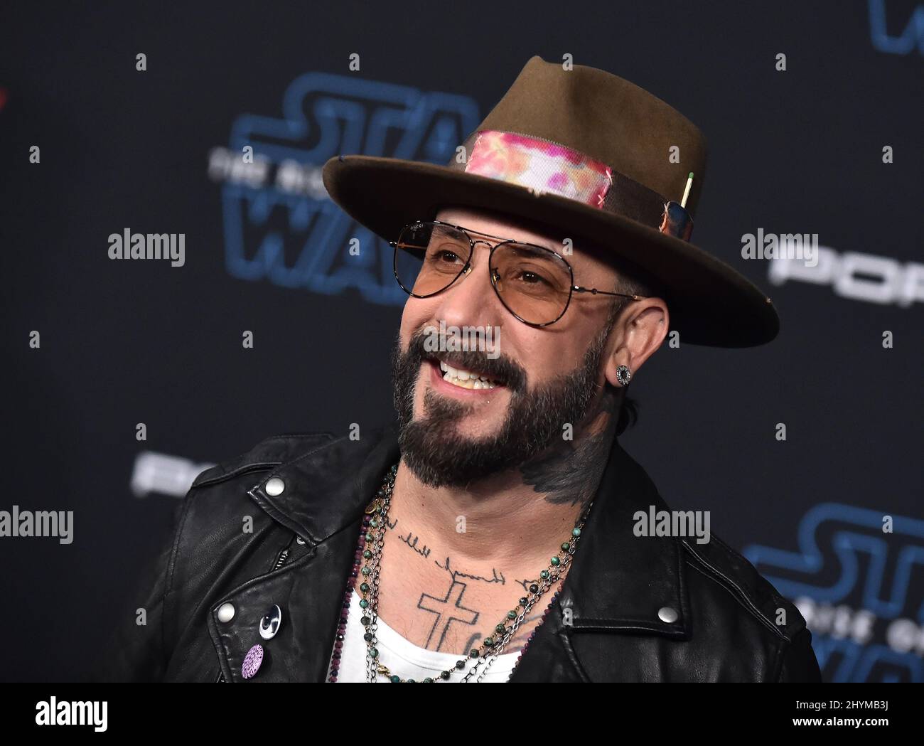 AJ McLean attending the World Premiere of Star Wars: The Rise of ...