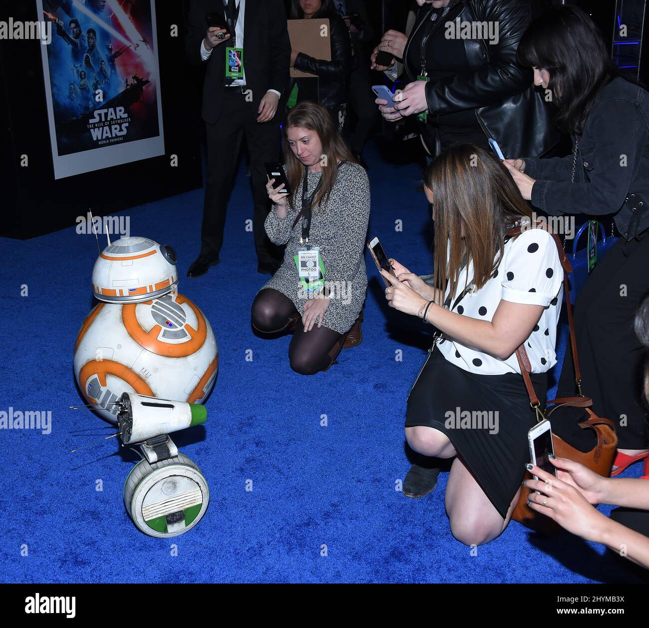 BB8 and D-0 attending the World Premiere of Star Wars: The Rise of Skywalker in Los Angeles ...