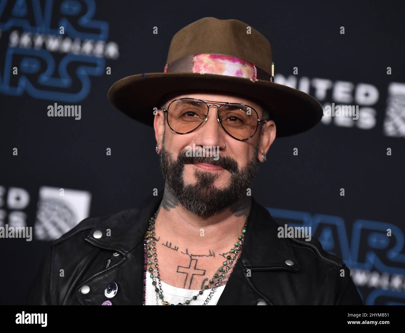 Aj mclean attending world premiere star wars hi-res stock photography ...