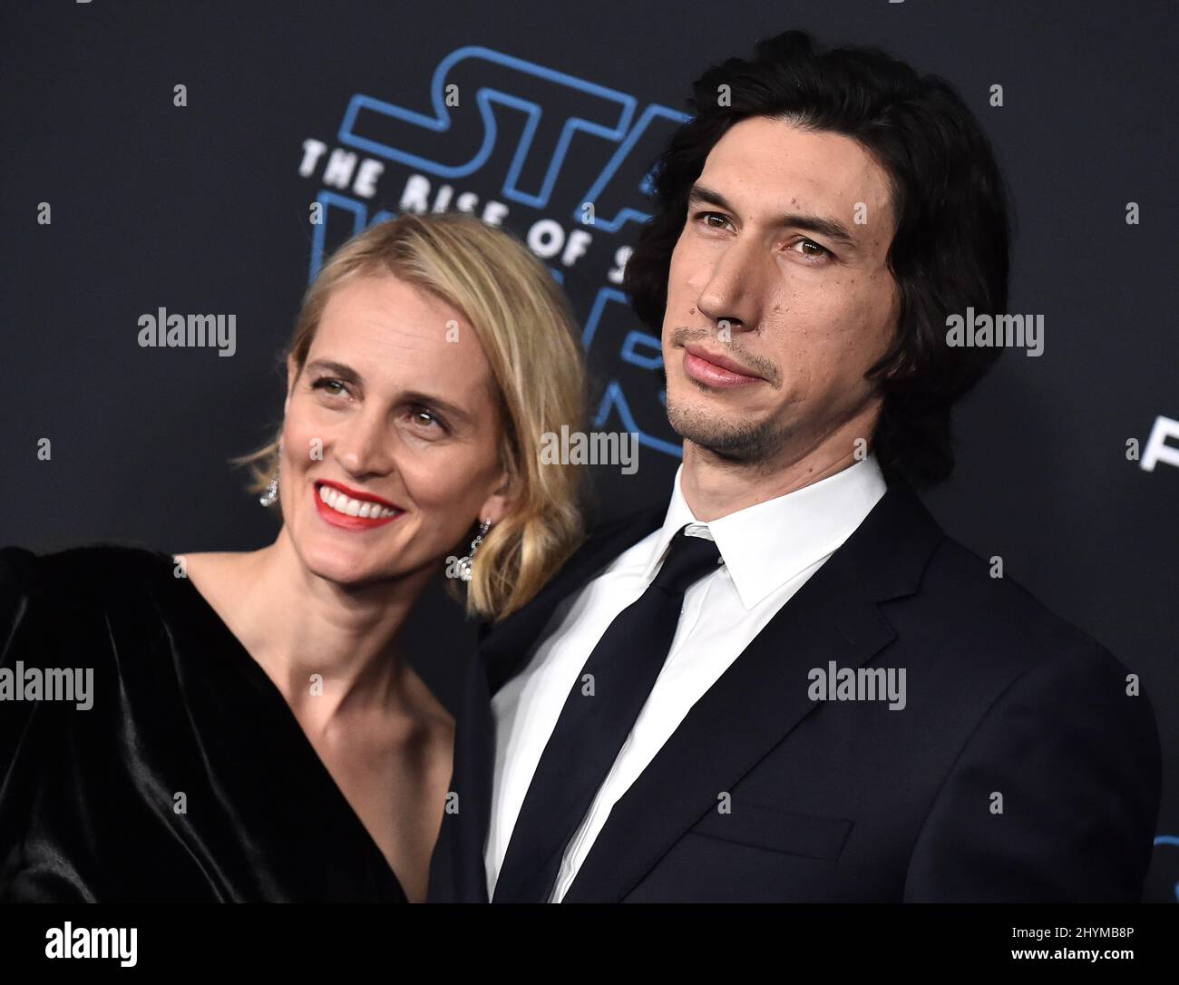 Adam Driver and Joanne Tucker attending the World Premiere of Star Wars ...
