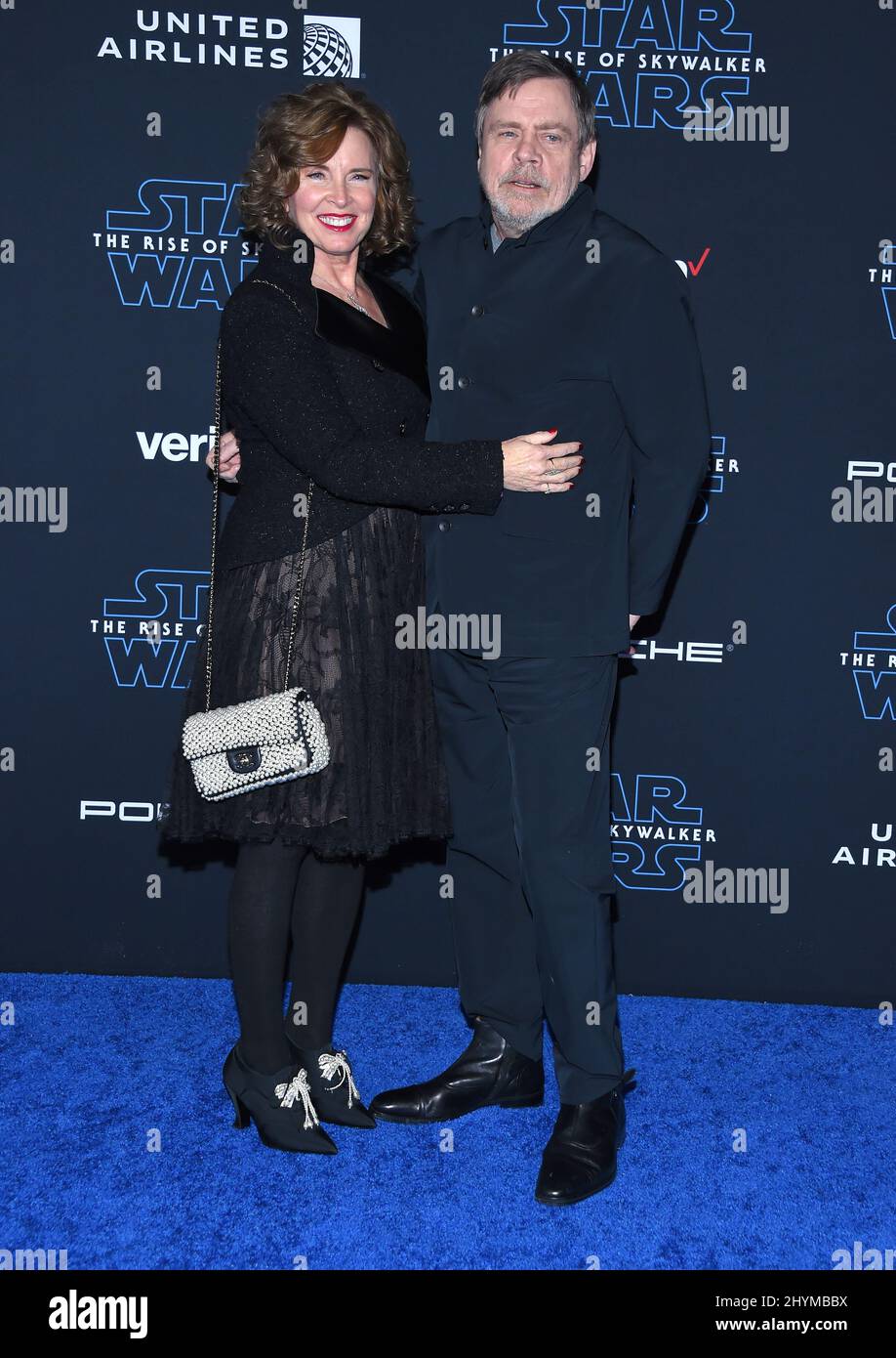 Mark Hamill and Marilou York attending the World Premiere of Star Wars ...
