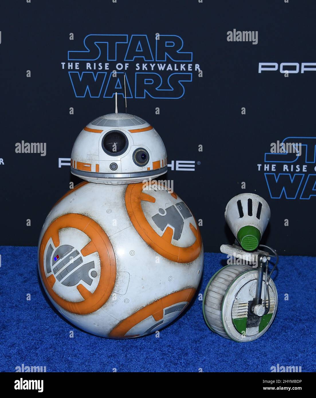 BB8 and D-0 attending the World Premiere of Star Wars: The Rise of Skywalker in Los Angeles ...