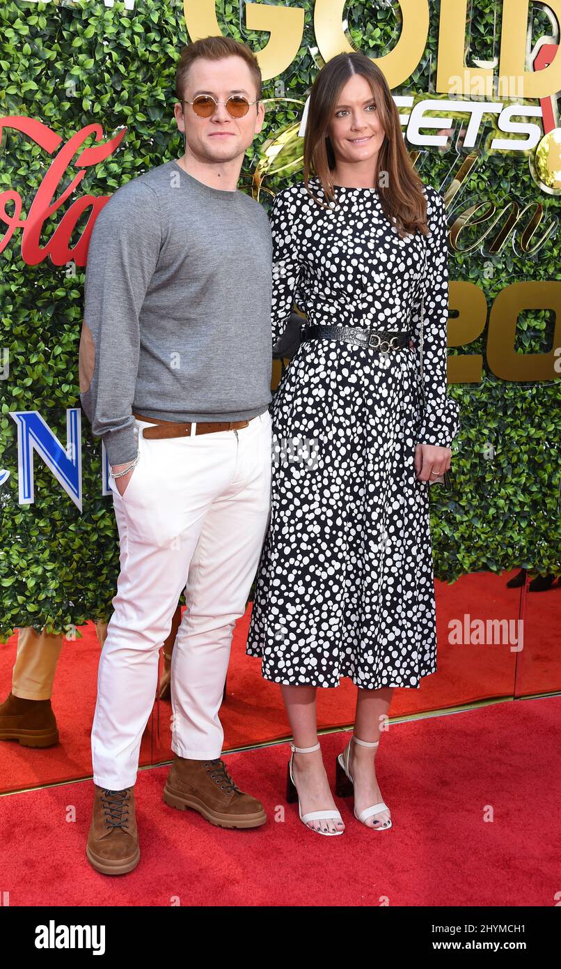 Taron Eggerton and Emily Robinson at the 7th Annual Gold Meets Golden ...
