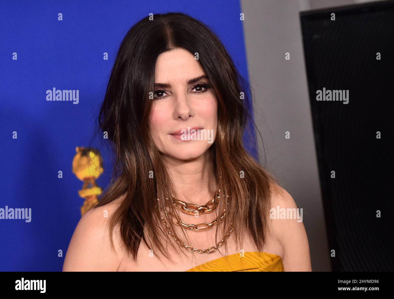 Sandra Bullock in the press room at the 2020 Golden Globe Awards at ...