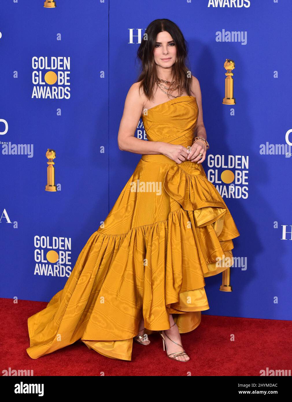 Sandra Bullock in the press room at the 2020 Golden Globe Awards at ...