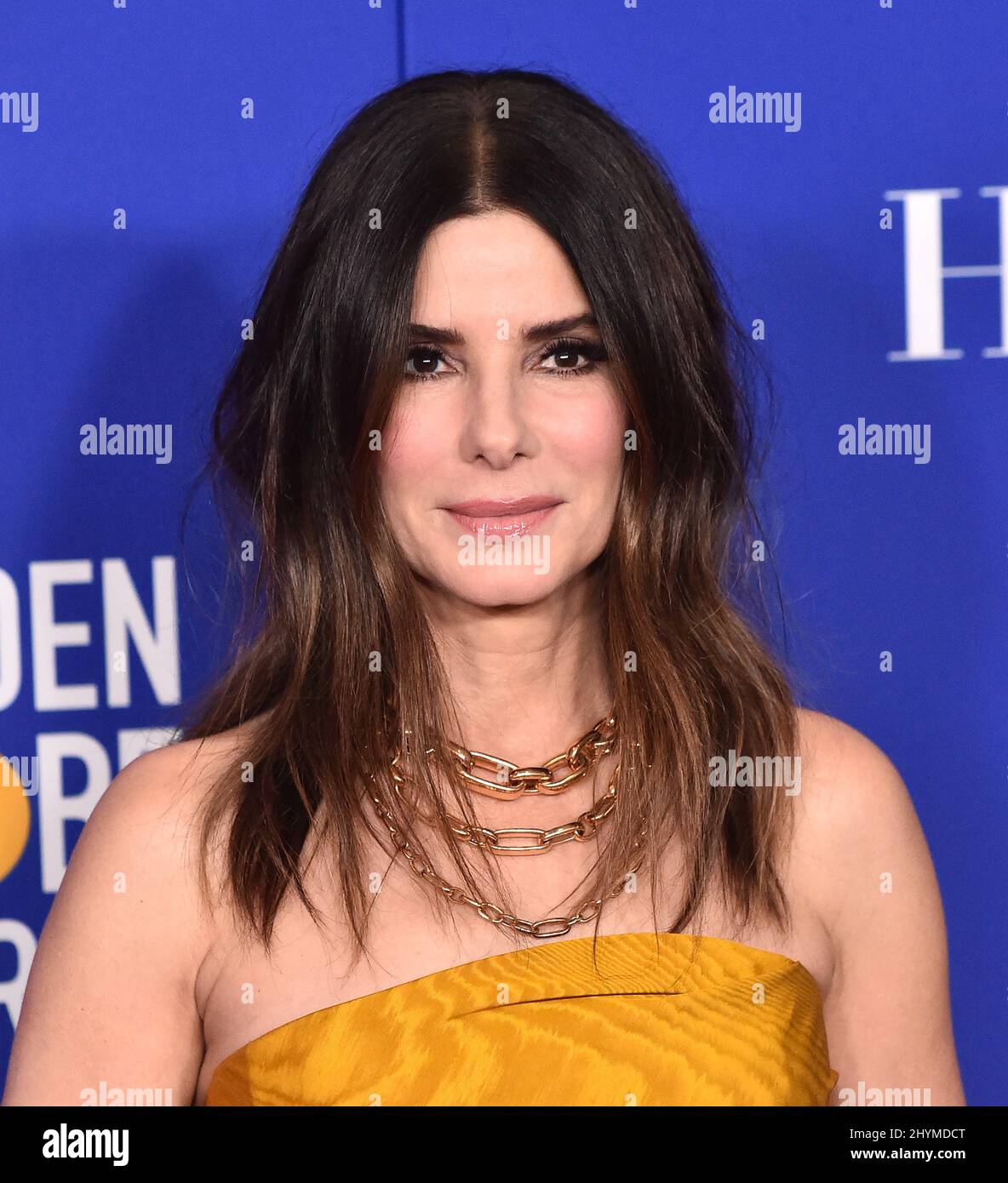 Sandra Bullock in the press room at the 2020 Golden Globe Awards at ...