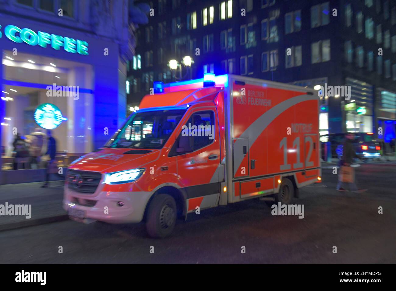 Berlin Fire Brigade ambulance, Friedrichstrasse, Mitte, Berlin, Germany ...