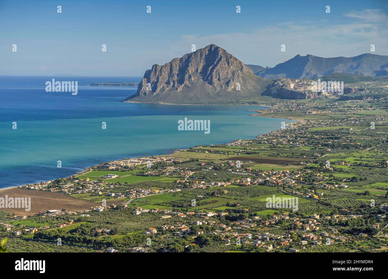 Monte Cofano and Gulf of Bonagia, Sicily, Italy Stock Photo - Alamy