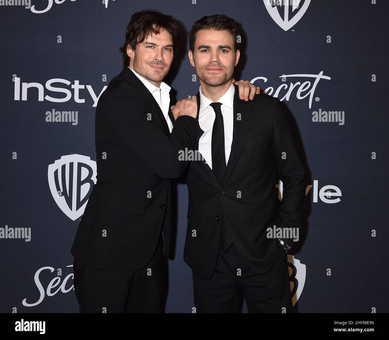 Ian Somerhalder and Paul Wesley at the Instyle and Warner Bros Golden ...