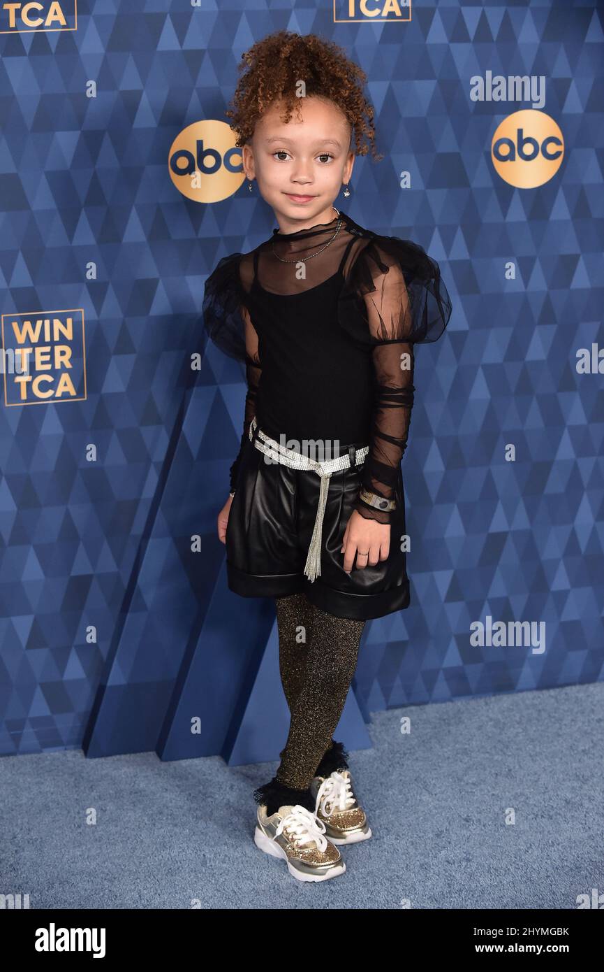 Mykal-Michelle Harris at the ABC Winter TCA 2020 Arrivals Carpet held ...