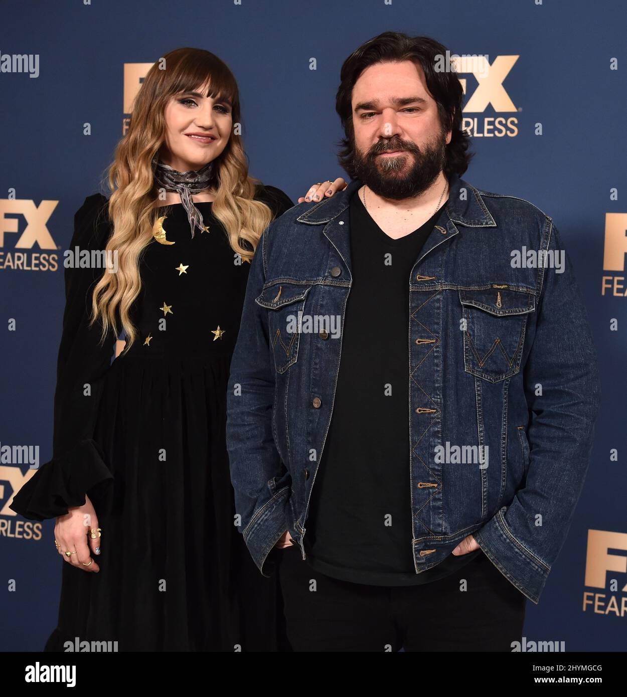 Natasia Demetriou and Matt Berry at FX Networks' Star Walk Winter Press ...
