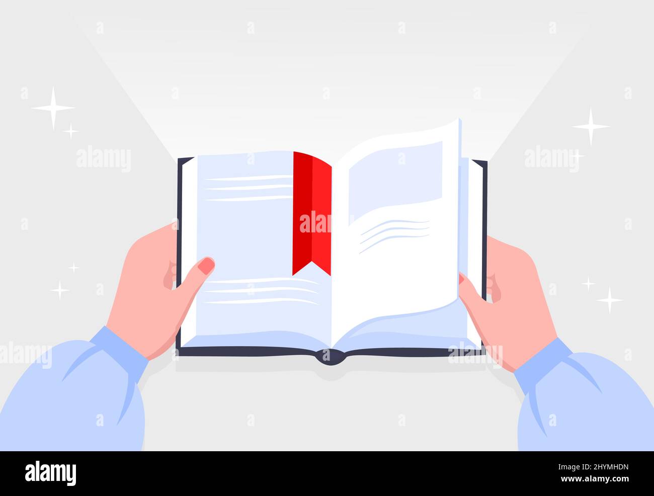 Hands holding book Stock Vector Image & Art - Alamy