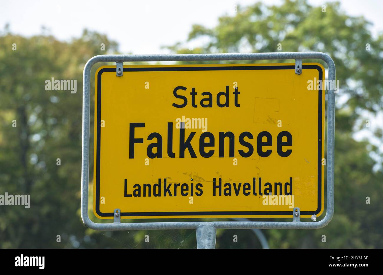Falkensee town sign hi-res stock photography and images - Alamy