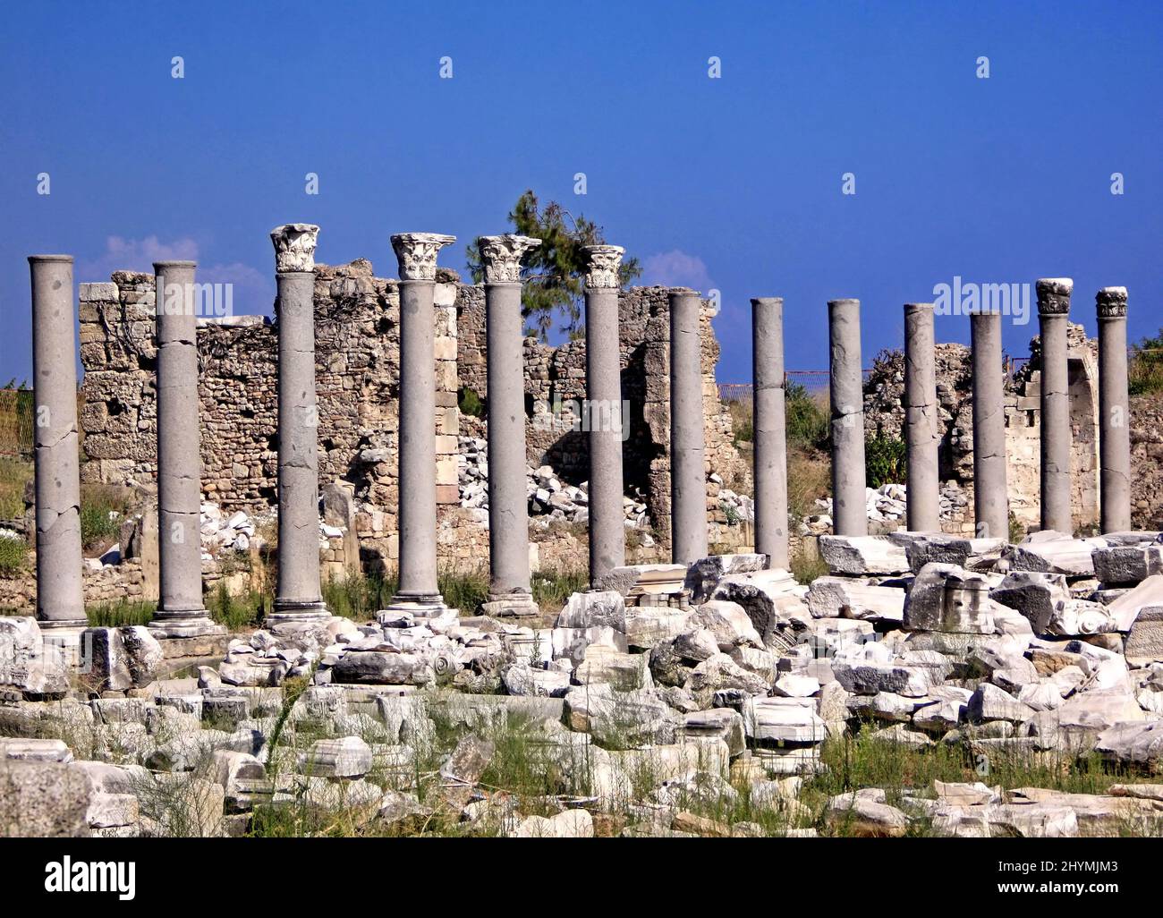 Ruins of old city Side, Antalya, Turkey Stock Photo - Alamy