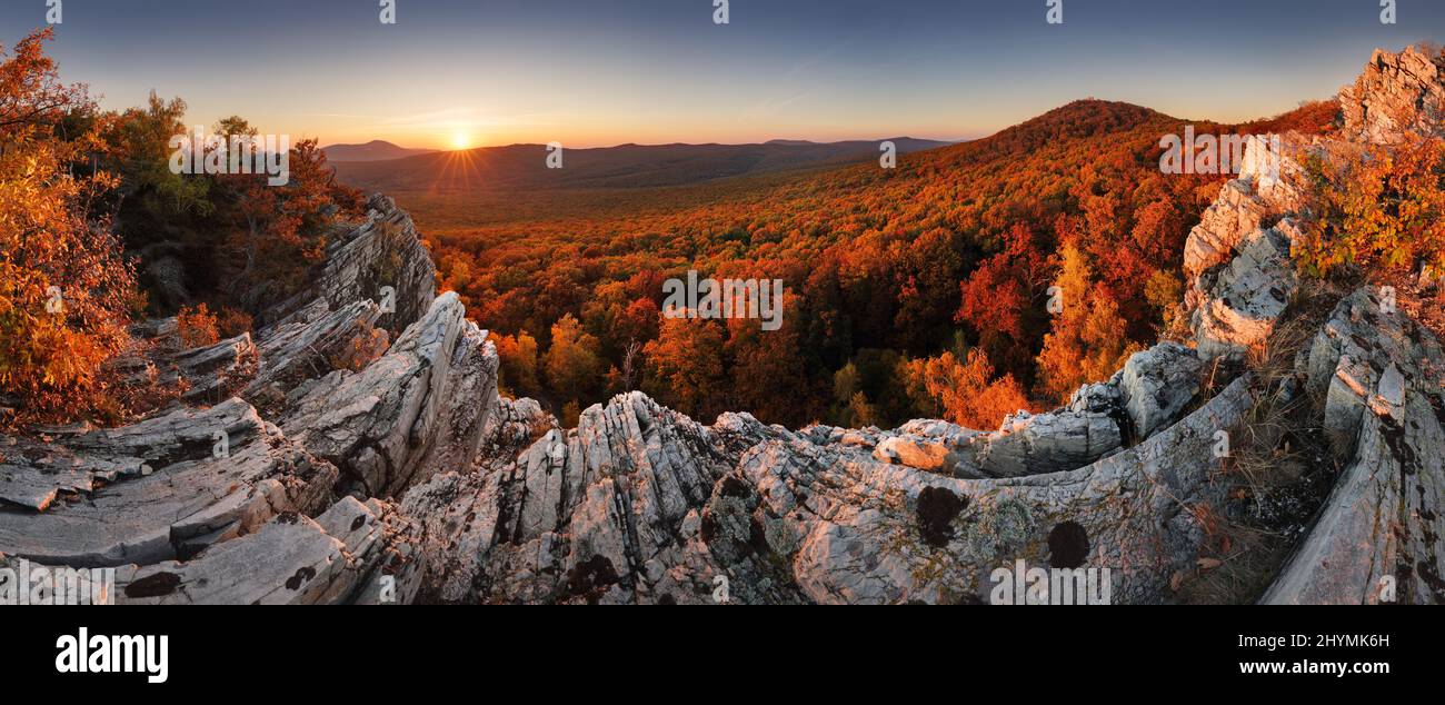 Amazing view in Tribec mountain. Hiking through Studeny hrad to Gymes ...