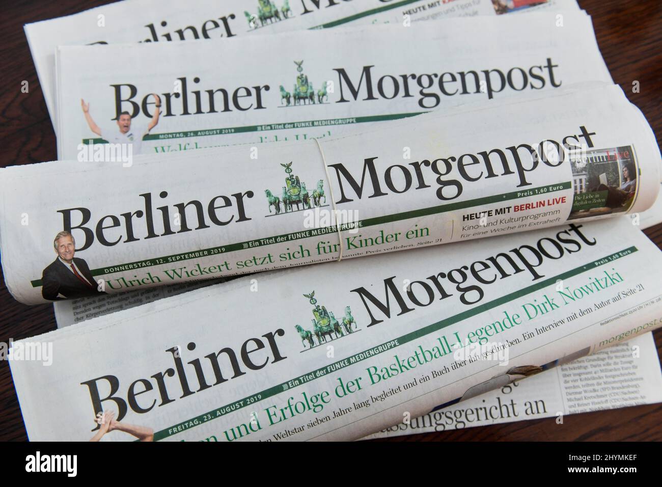 Daily newspaper Berliner Morgenpost Stock Photo - Alamy