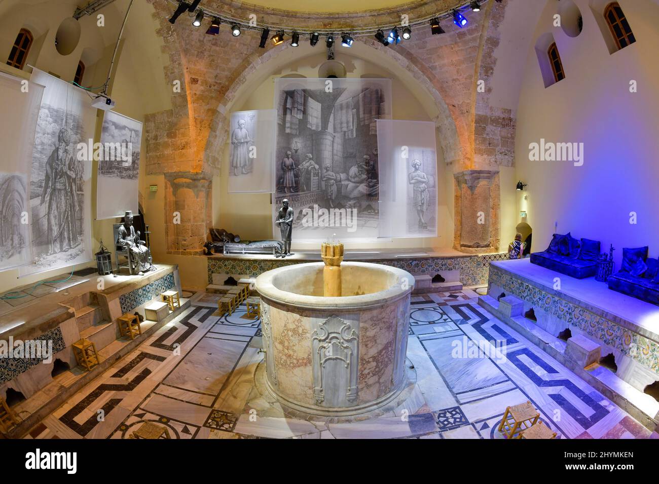 Al Basha Turkish bath, Acre, Israel Stock Photo - Alamy