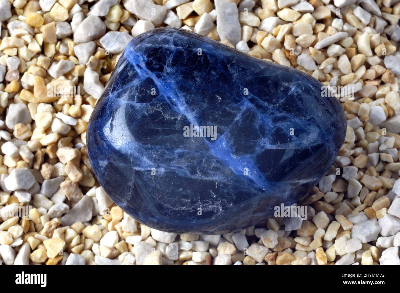 Dumortierite healing stone Stock Photo - Alamy