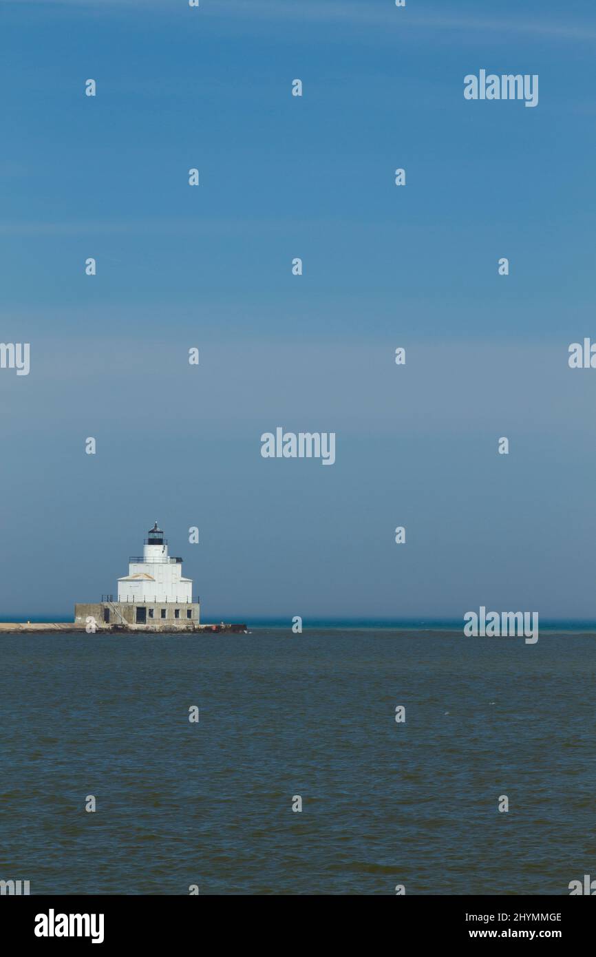 Manitowoc Breakwater Lighthouse Along Lake Michigan Stock Photo - Alamy