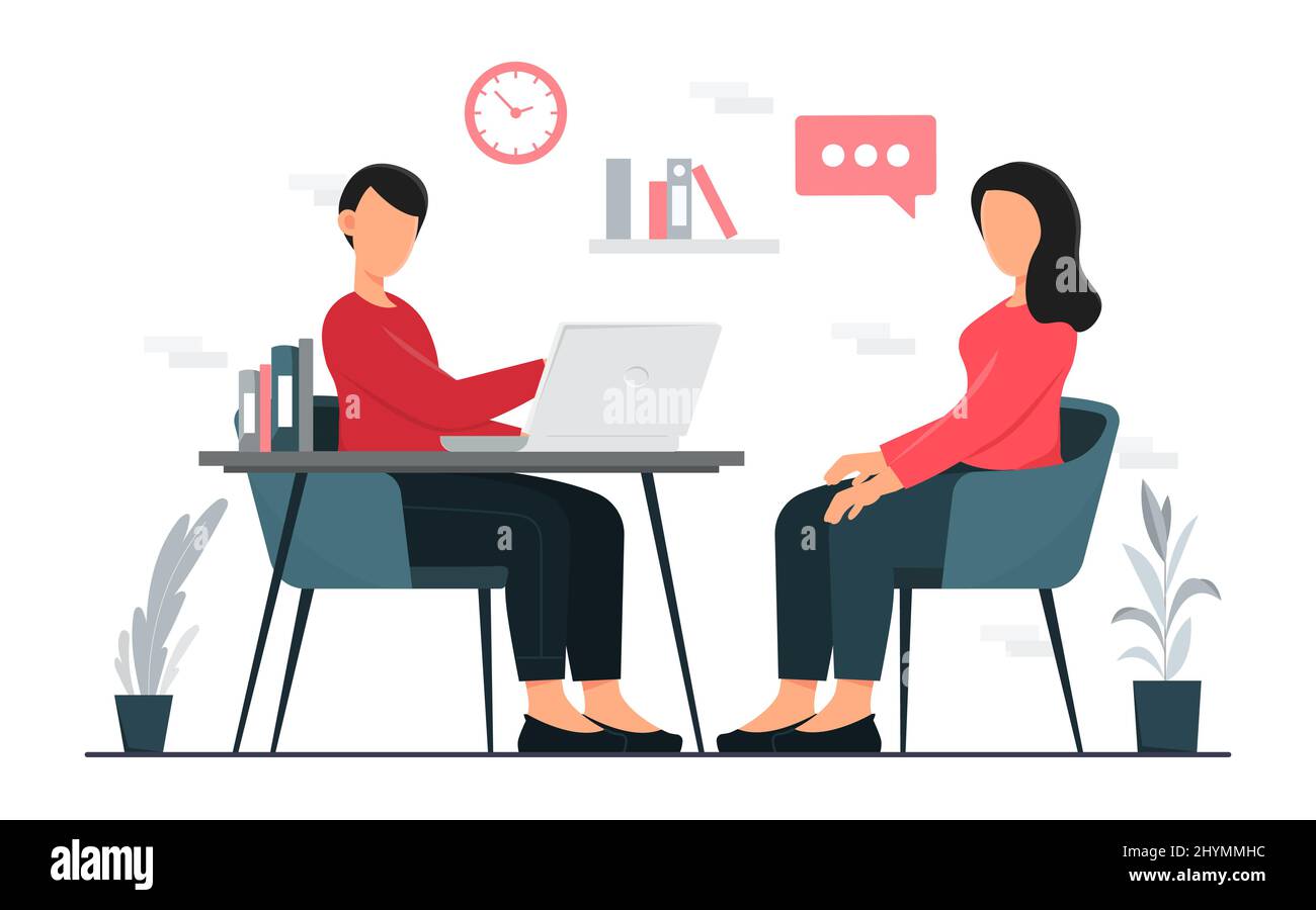 Interview cartoon hi-res stock photography and images - Alamy