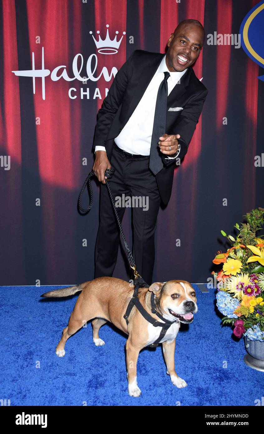 Kevin Frazier and Louis at the "2020 American Rescue Dog Show" held at ...