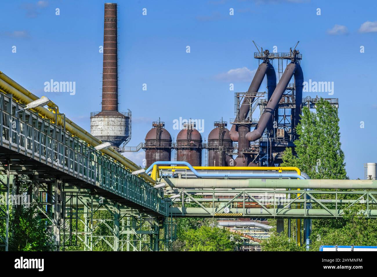 Blast furnace, Arcelor Mittal steelworks, Eisenhuettenstadt ...