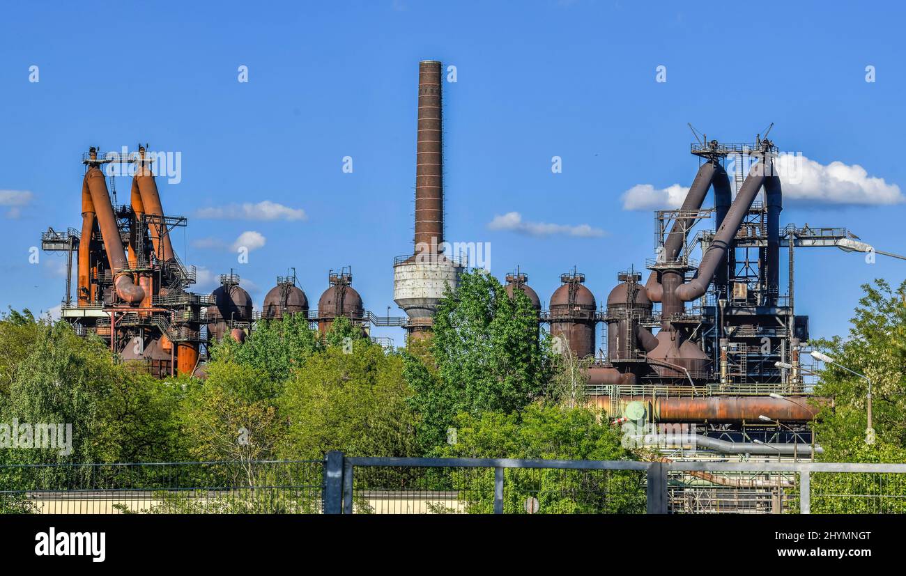 Blast furnace, Arcelor Mittal steelworks, Eisenhuettenstadt ...