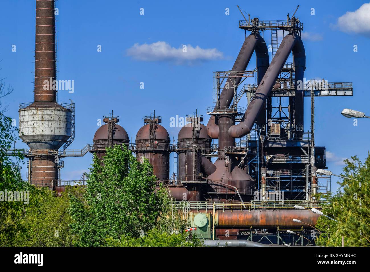 Blast furnace, Arcelor Mittal steelworks, Eisenhuettenstadt ...