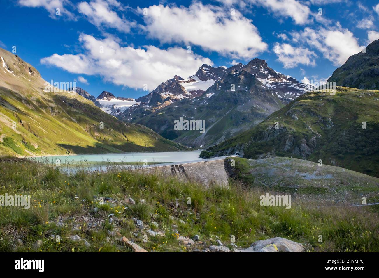 Bielerhoehe with lake Vermunt of Montafon, Austria, Vorarlberg Stock ...
