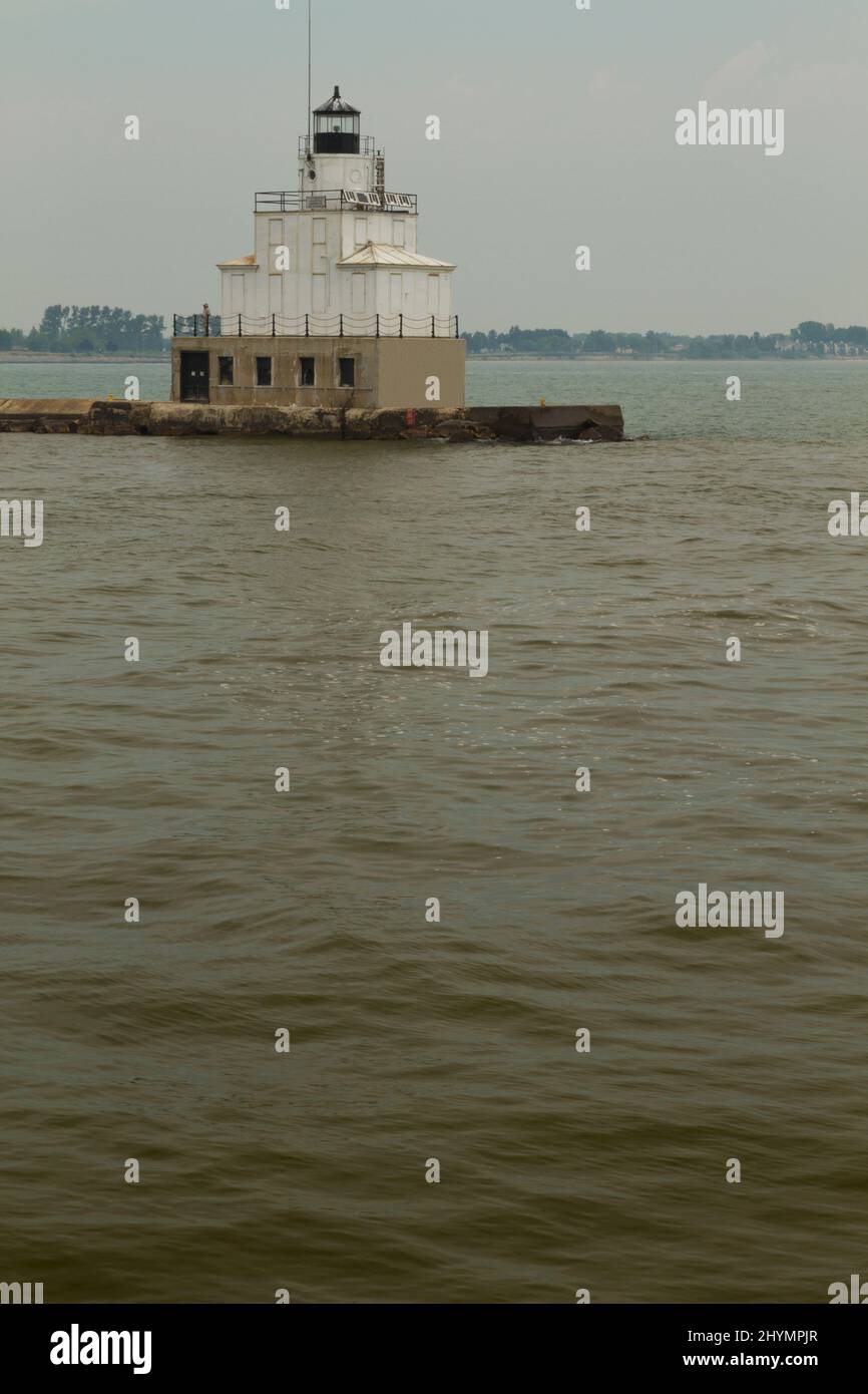 Manitowoc Breakwater Lighthouse Along Lake Michigan Stock Photo - Alamy