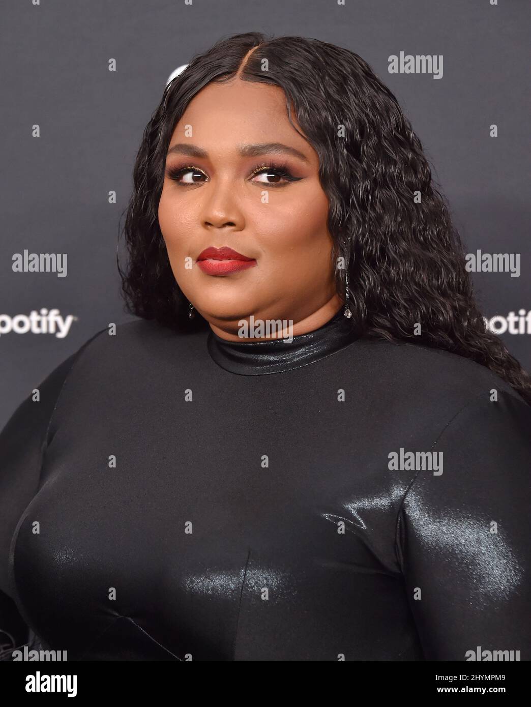 Lizzo arriving to the Spotify Best New Artist 2020 Party at The Lot on ...