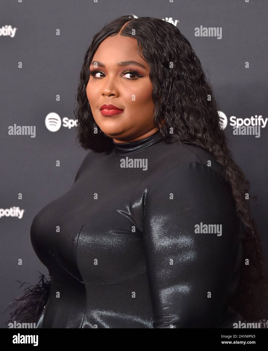 Lizzo arriving to the Spotify Best New Artist 2020 Party at The Lot on ...