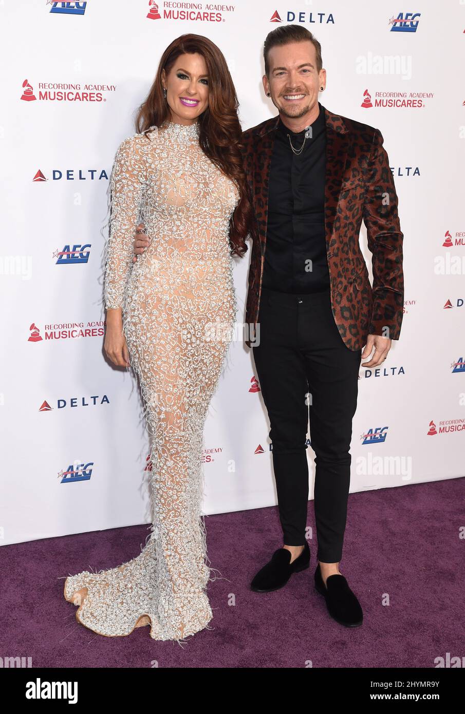 Hilary Roberts and Damon Sharpe attending the MusiCares Person Of The ...