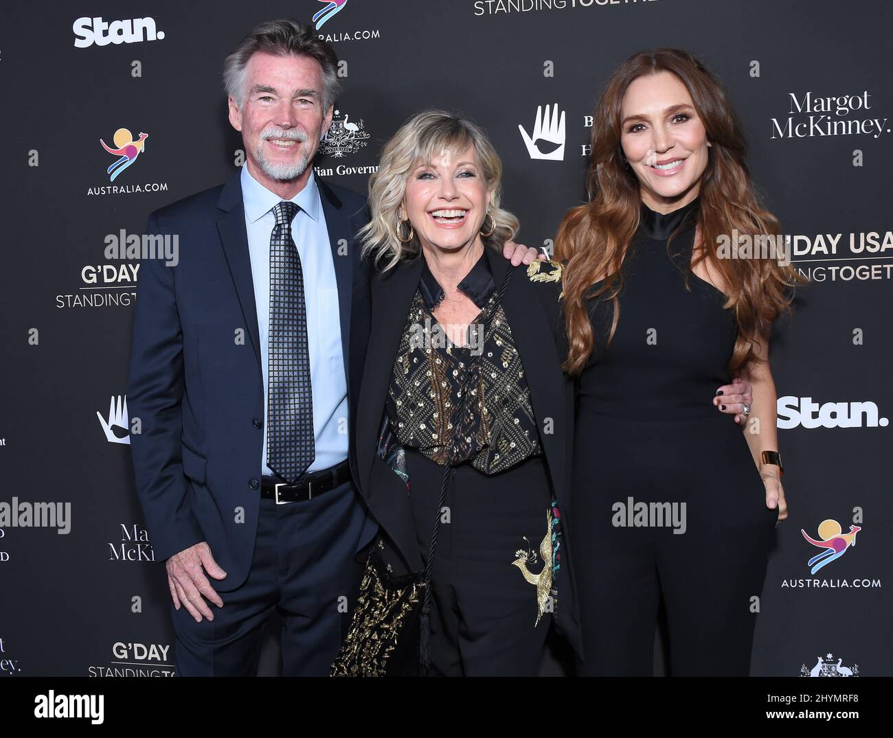 John Easterling, Olivia Newton John and Tottie Goldsmith arriving to ...