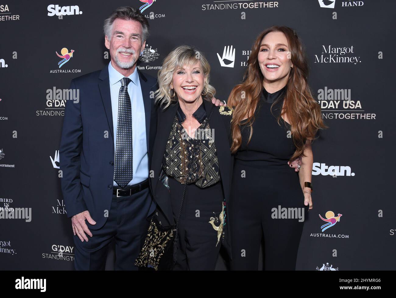 John Easterling, Olivia Newton John and Tottie Goldsmith arriving to ...