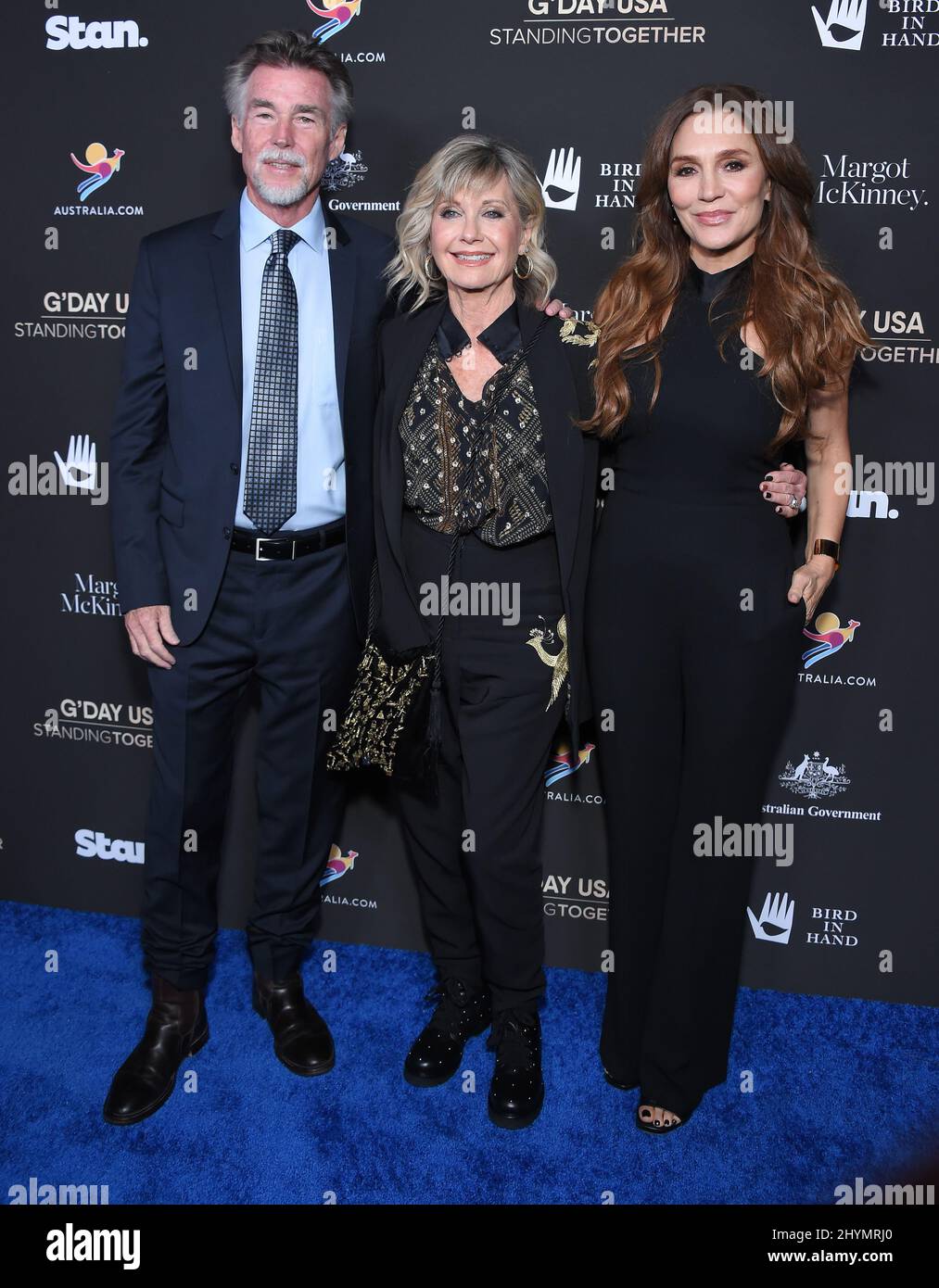 John Easterling, Olivia Newton John and Tottie Goldsmith arriving to ...