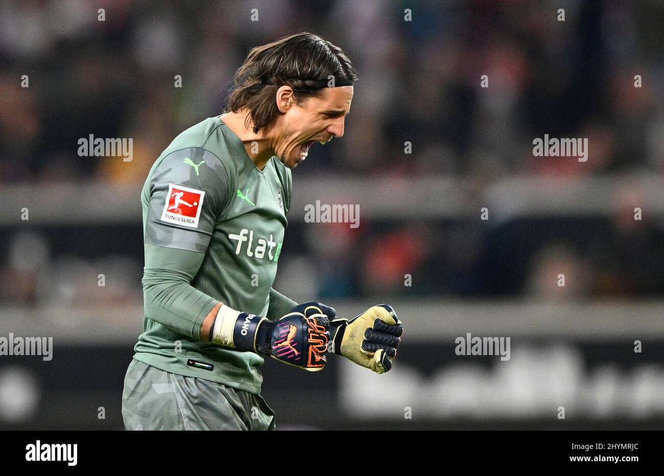 Goalkeeper Yann Sommer, Borussia Moenchengladbach, goal celebration ...